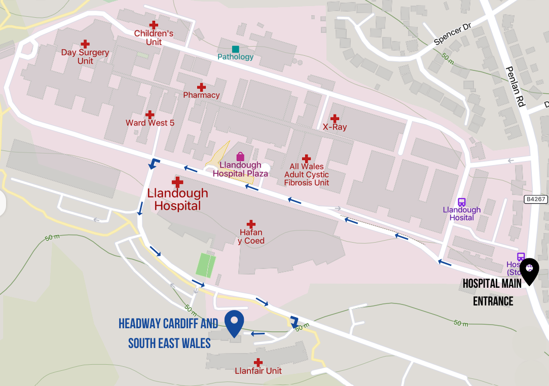 Hospital Map – Copy – Headway Cardiff & South East Wales